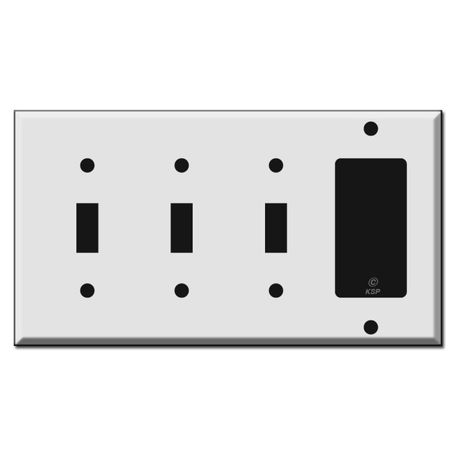 3 Toggle 1 Rocker Switch Plate | Kyle Switch Plates