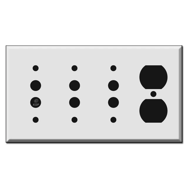 Four Push Button Switch Plates | Kyle Switch Plates