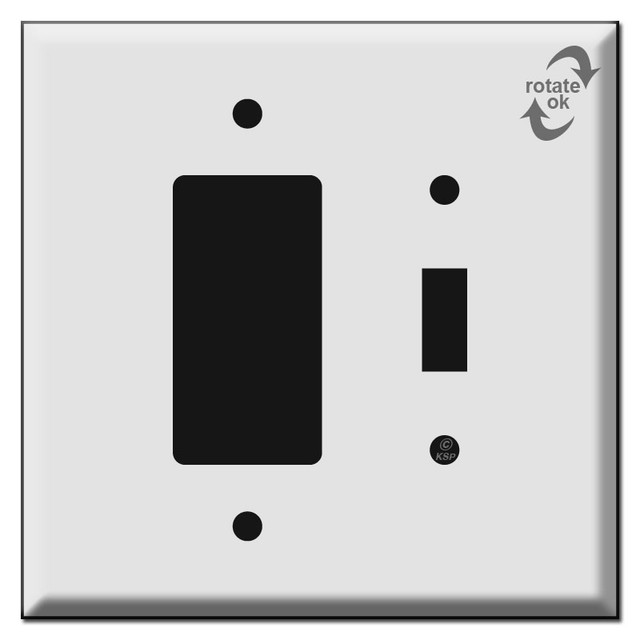 Oversized 1 Toggle 1 GFI Outlet Combination Switch Plates