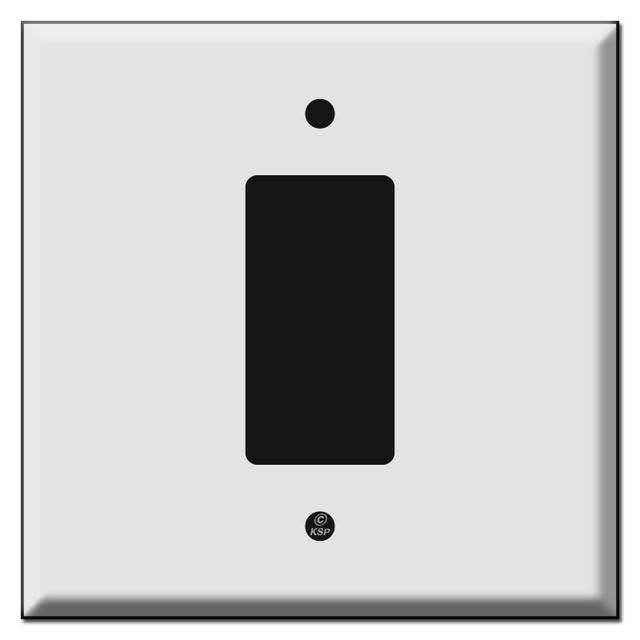 1 Decora Rocker Centered On 2 Gang Switch Plate