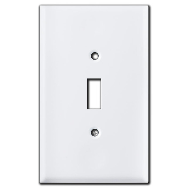 Oversized Toggle Switch Plates - White | Kyle Switch Plates