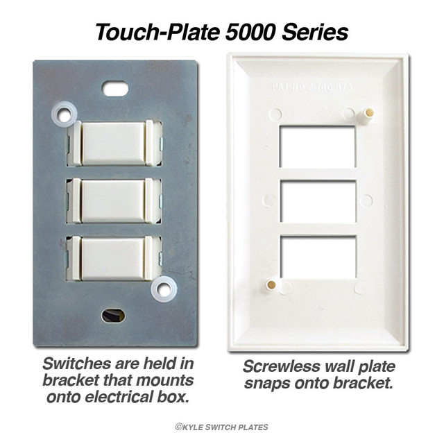 Touch Plate 5002 Low Volt Light Switchplates - White
