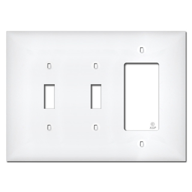 Midway 1 Toggle Plastic Light Switch Plate - White