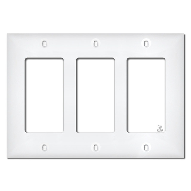 Quality White Plastic Switch Plates - Unbreakable, Made in USA