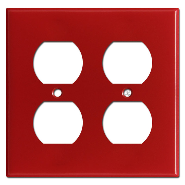 Red Combo Switch Plate Covers - Combination Wall Plates Made in USA