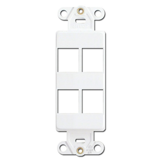 Leviton White Quickport 4 Port Frames for Modular Jacks