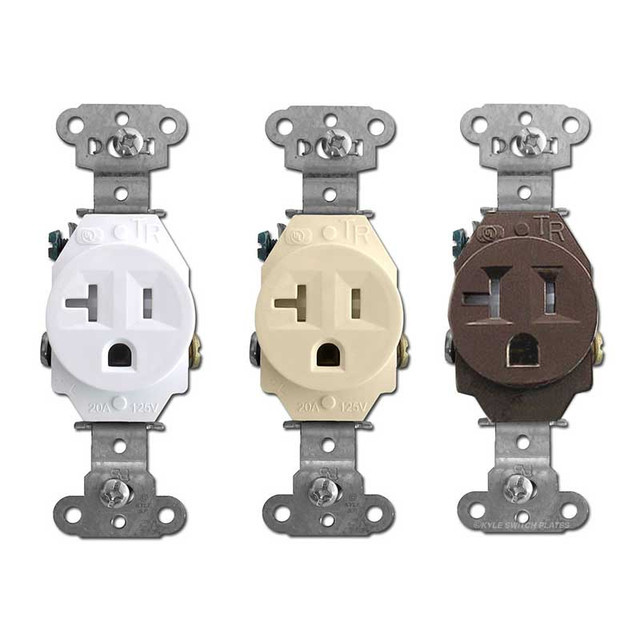 Round Outlets & Single Receptacles - 15A & 20A Sockets