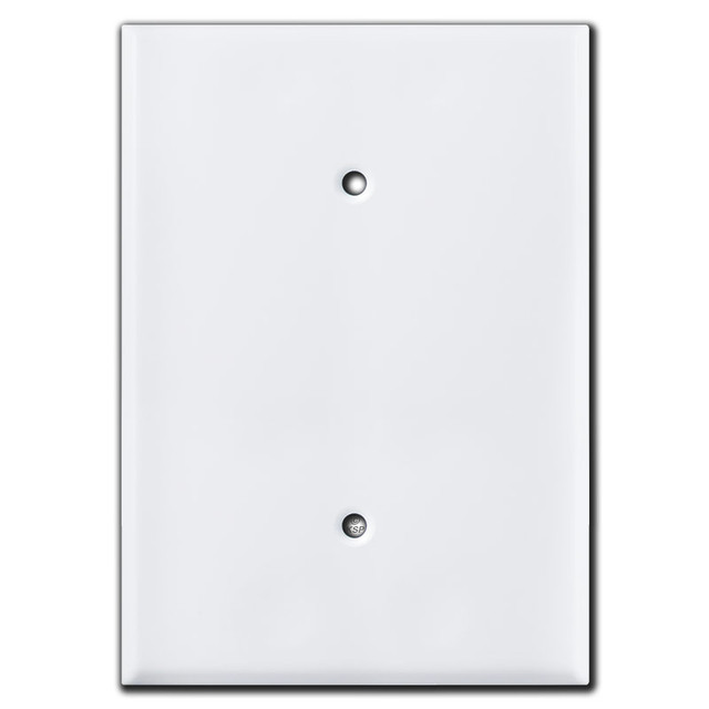 Ultra 7.5'' Jumbo 1 Blank Electrical Face Plate Covers - White