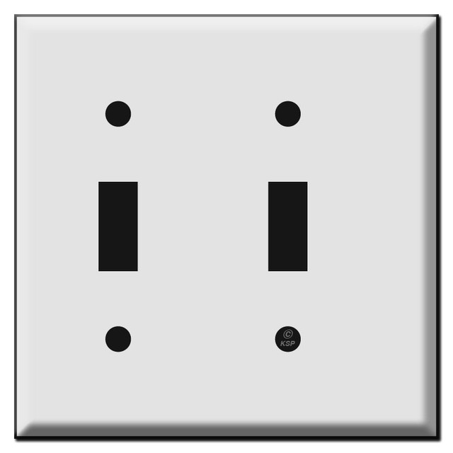 Narrow 2 Toggle Light Switch Wall Plates for Tight Spaces - USA Made