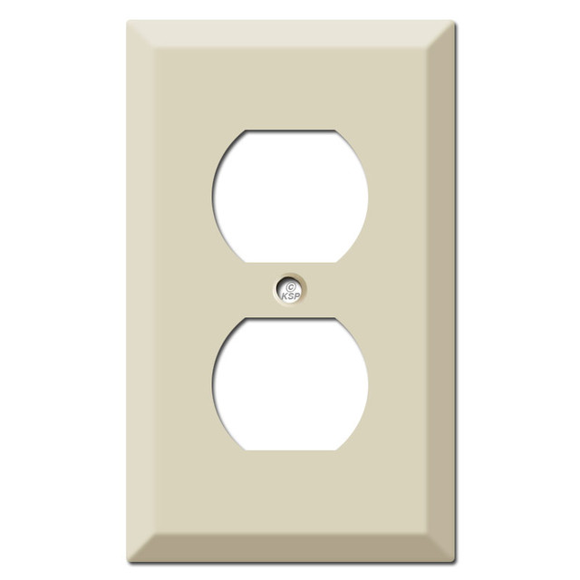 2.25'' Skinny Outlet Cover Plates - Ivory | Kyle Switch Plates