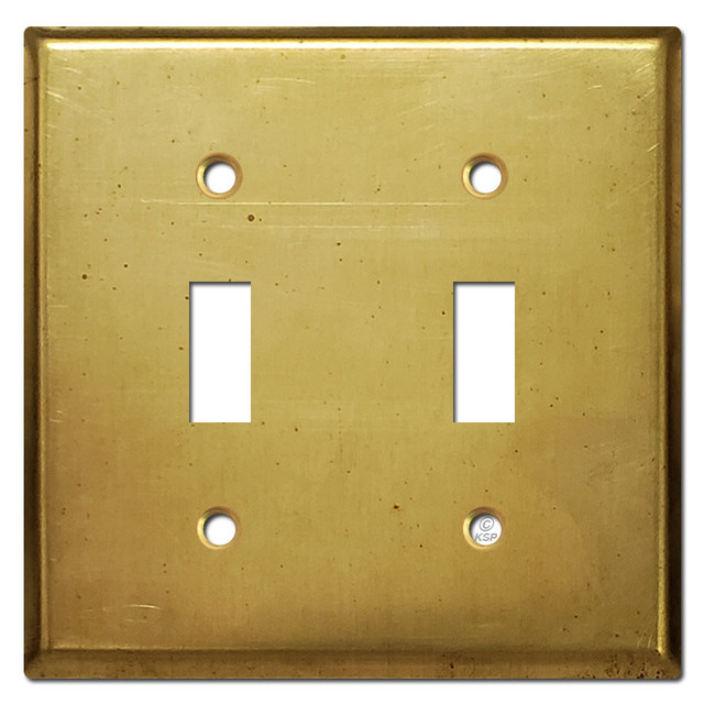 Raw Brass Light Switch Covers & Outlet Plates | Kyle Switch Plates