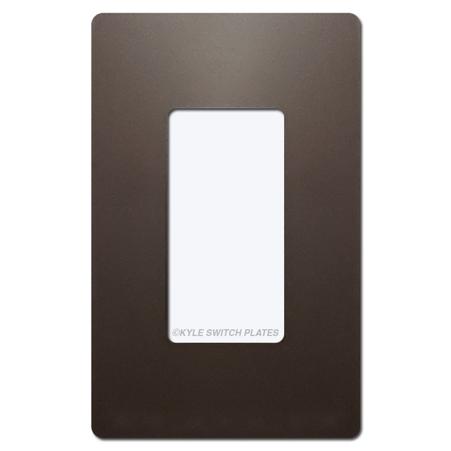 Nickel Screwless Wall Switch Plate Cover - Plastic 1 Gang Legrand