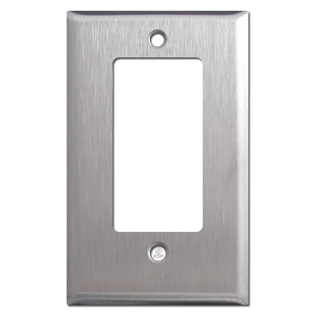 Deep 2 Decora Rocker Block Outlet Cover Plate - Stainless Steel