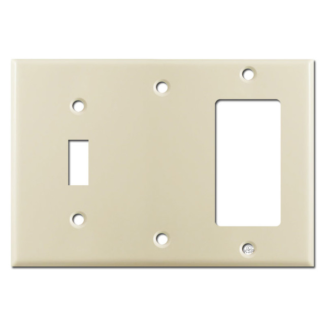 1 Gfci Rocker 1 Blank 1 Toggle Switchplate Ivory Kyle Switch Plates