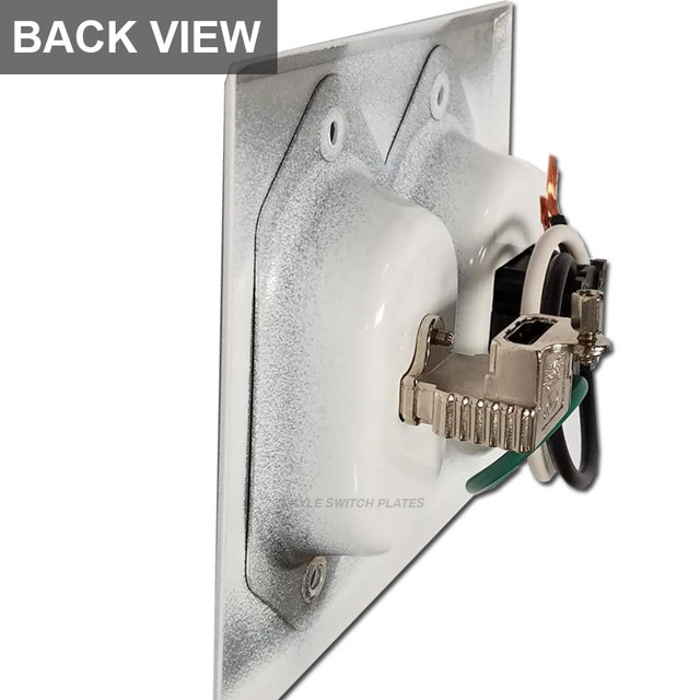 White Recessed 15A Receptacle and Hi Def HDMI Connection Port