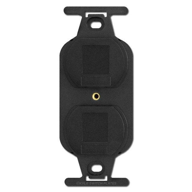 Duplex Outlet Blank Filler Insert for Switch Plates Leviton 41087-2BNK