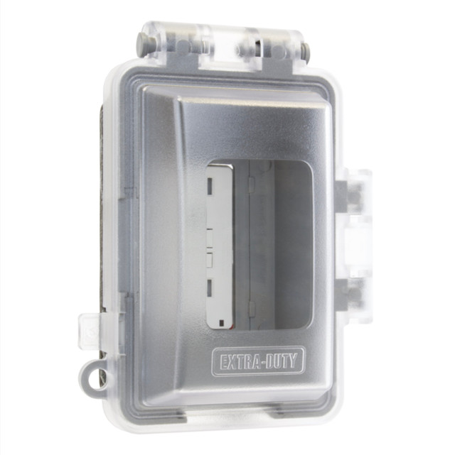 2-Gang Weather-Safe Locking In-Use Switch & Outlet Cover 73-in-1