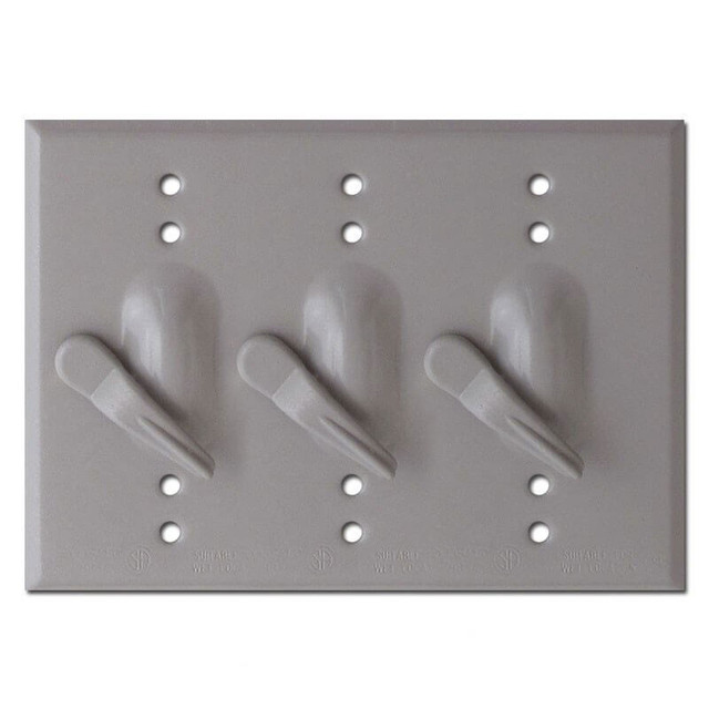 Weatherproof 4 Decor Wall Plate Covers for Wet Locations - Aluminum
