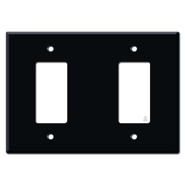 Oversized Decora Blank Decora Switch Cover Plate - Black