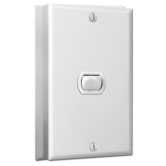 Raised Despard Switch Low Voltage Surface Mount Cover Set - White