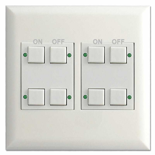 GE Low Voltage 4-Pilot Light Switch Replacement Unit on 2-Gang Box