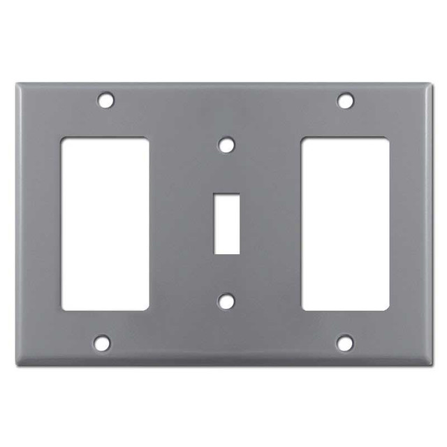 3 Toggle Wall Plates - Gray | Kyle Switch Plates