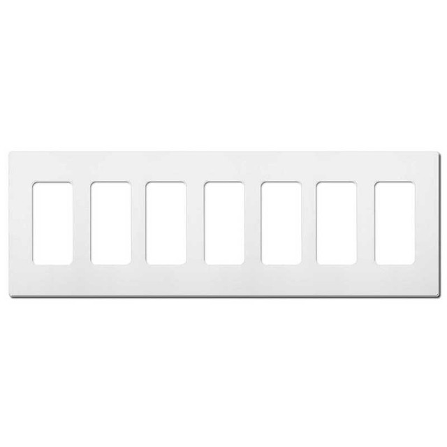 Lutron Screwless 7 Decora Switch & Outlet Cover - Snow White Plastic