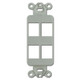 Gray Phone & Cable Jacks for Telephone Wall Plate Covers