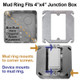 Mud Ring Square Box Cover for Single Centered Device