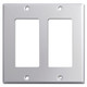 Brushed Aluminum Decora Rocker Switch Plates - Made in USA