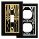 Sophisticated Retro Art Deco Switch Plate Covers Made in USA