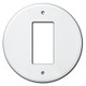Round Rocker Switch or GFCI Outlet Wall Plates - White