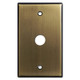 Phone Cable Cover Wall Plate with 5/8'' Opening - Antique Brass