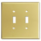 Polished Brass Toggle Switch Plate Covers
