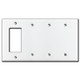 1 Decora Rocker & 3 Blank Switch Wall Plate Covers - White