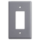 Gray Decora Rocker Switch Plate Covers for Modern Switches & Outlets