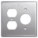 3 Plug Switch Plate - Satin Stainless Steel | Kyle Switch Plates