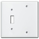 3-Gang 2-Toggle 1-Blank Wallplate - White | Kyle Switch Plates