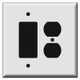 Oversized 1 Decora Rocker and 1 Outlet Switch Plates