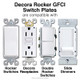 Oversized Triple or 3 Gang Decora Rocker Switch Plates