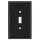 Oversized 1 Toggle Faceplates - Black | Kyle Switch Plates