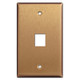 One Telephone Jack Faceplate - Satin Bronze | Kyle Switch Plates
