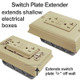 Deep Switch Plate Extender for Shallow Wallboxes Leviton 6197