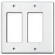 Skinny 2 Decora Rocker Light Switch Wall Plates - White