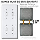 Tandem Stacked 2-Gang 4 Toggle Switch Wall Plate Cover