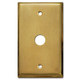 .625'' Telephone Cable Cover Switch Plate - Raw Natural Brass