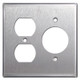 Duplex Receptacle + 20A 1.62" Outlet Cover - Stainless Steel