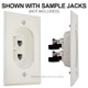 Recessed 2-Port Keystone Data Jack Outlet Cover Wall Plates