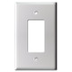 Brushed Aluminum Decora Rocker Switch Plates - Made in USA