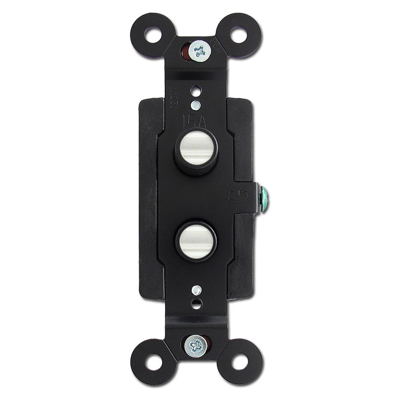 Stacked 3 Way Push-Button Light Switches for 2 Locations